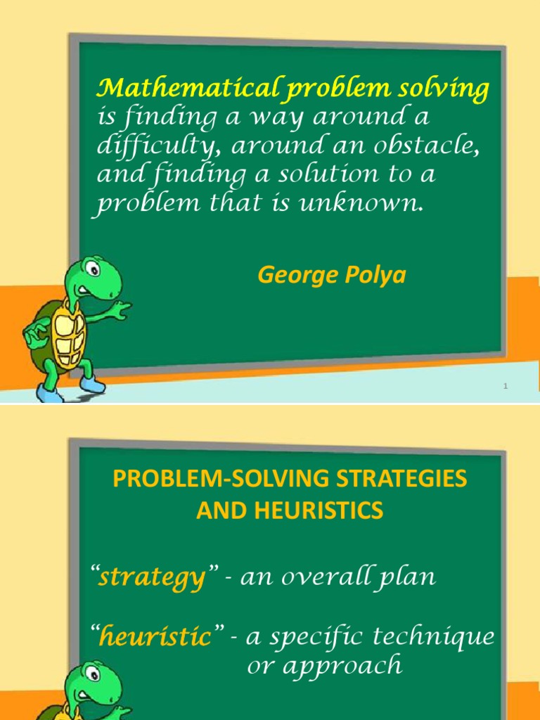 Polya's Problem-Solving | PDF | Cognition | Teaching Mathematics