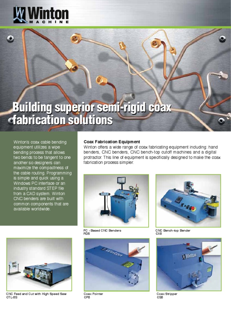 Coax Fabrication Solutions | PDF | Numerical Control | Coaxial Cable