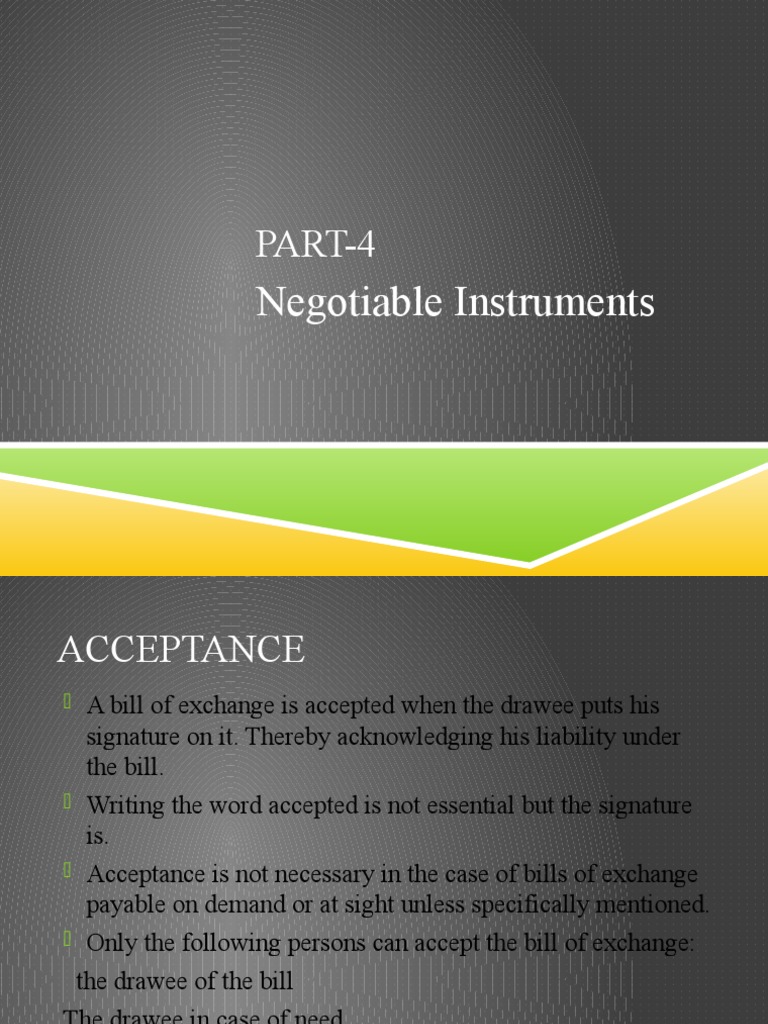 Negotiable Instrument | PDF | Negotiable Instrument | Law And Economics