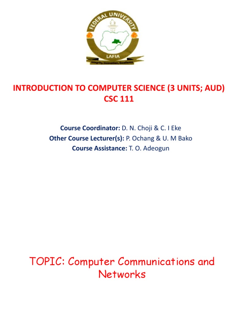 Understanding Computer Communications and Networks: An Introduction to ...