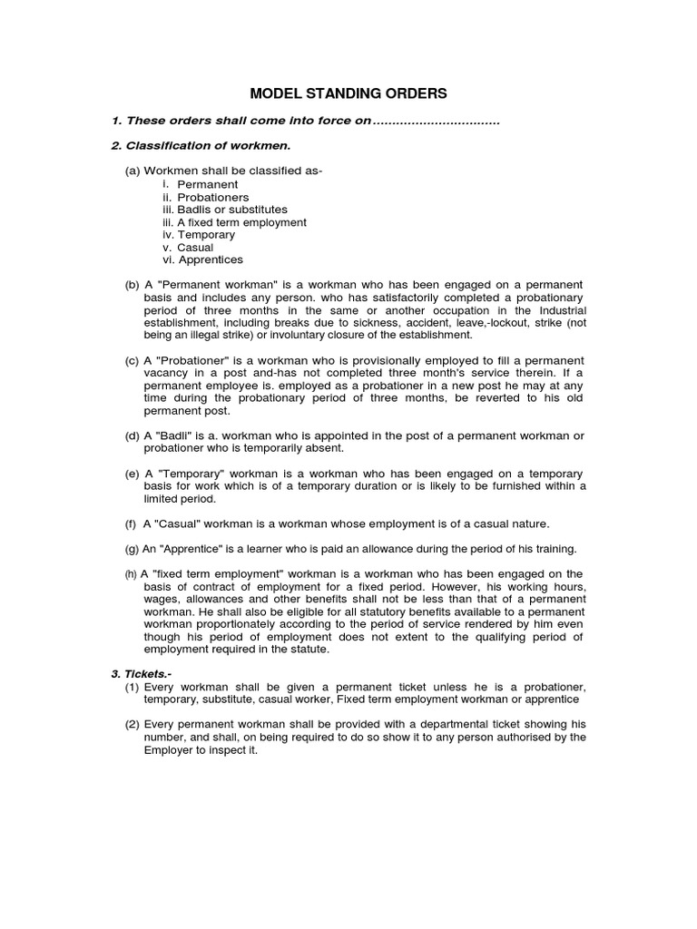 Model Standing Order 2019 | PDF | Sexual Harassment | Employment