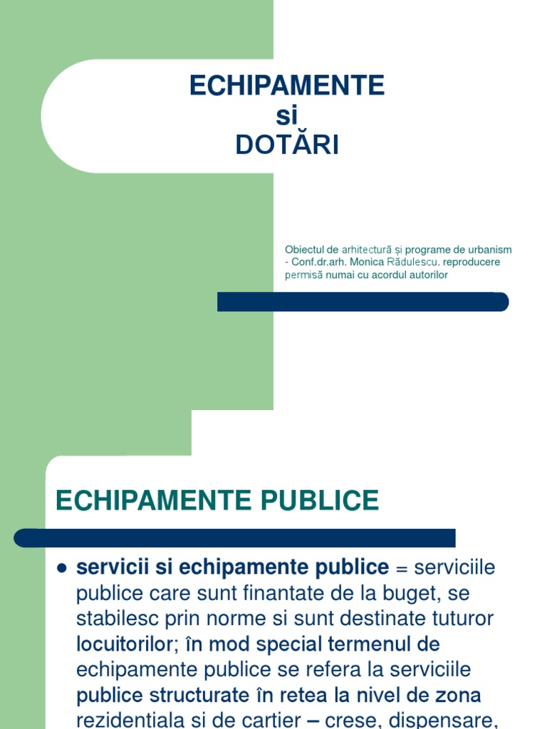 Echipamente Si Dotari PDF | PDF