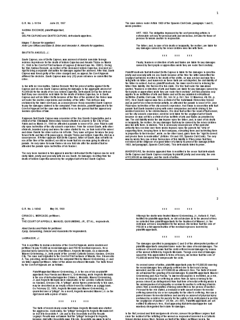 CivRev ASSIGN | PDF | Damages | Negligence