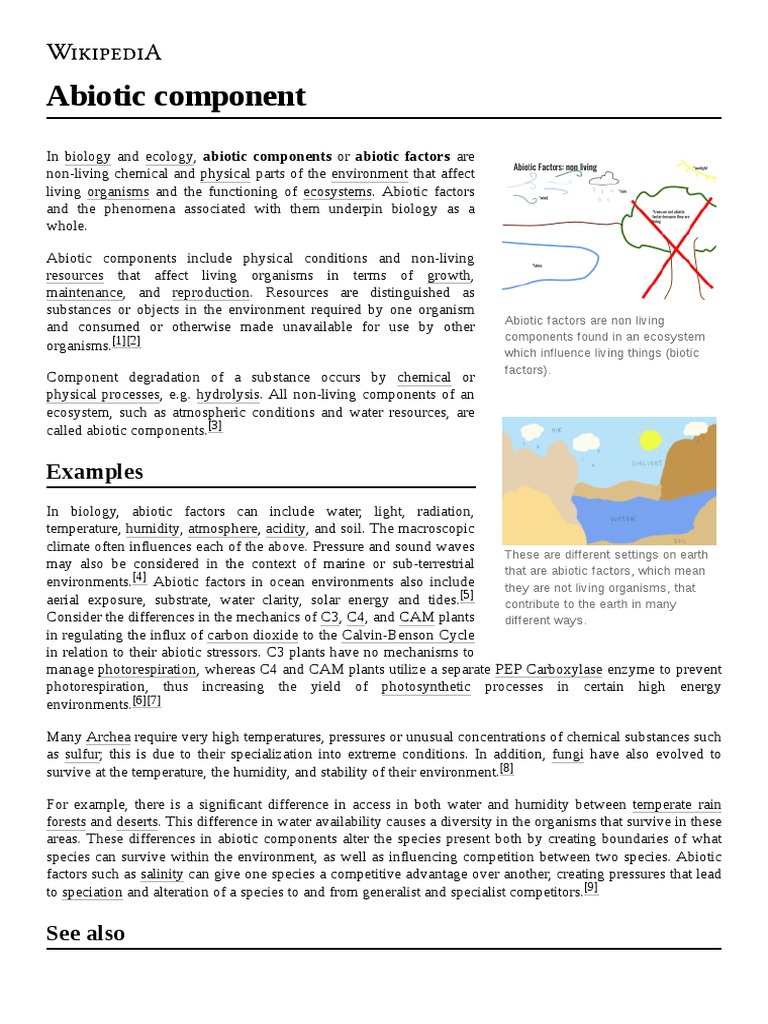 Abiotic Component PDF | PDF | Chemistry | Nature