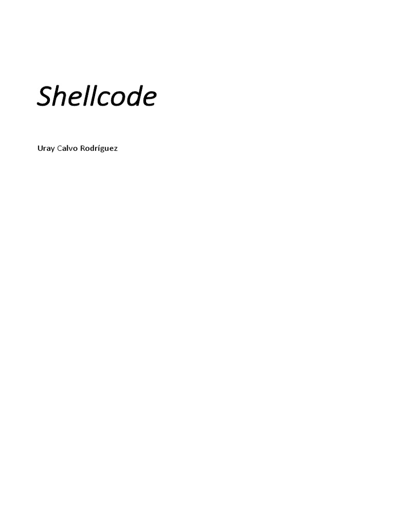 Shellcode | PDF | Archivo de computadora | Programa de computadora