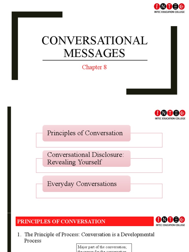 Chapter 8 Conversational Messages | PDF | Human Nature | Psychological ...