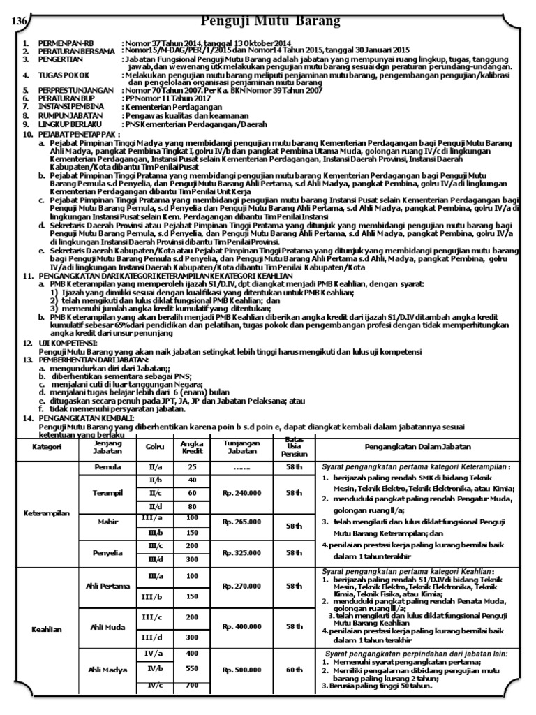 Profil Jabatan Fungsional PNS 2019 | PDF