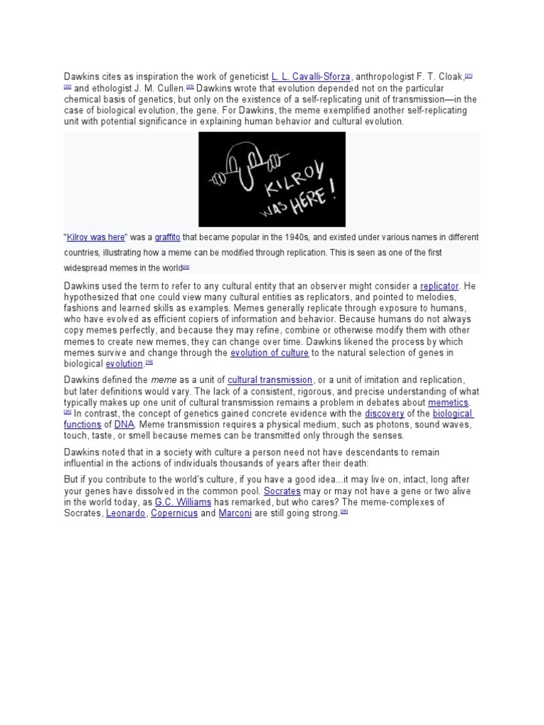 Not Memes | PDF | Meme | Evolutionary Biology