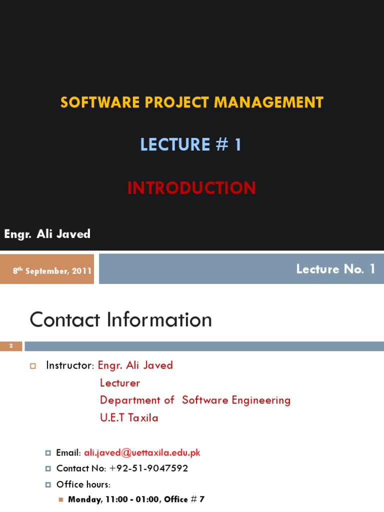 SPM Lec1 | PDF | Project Management | Computing