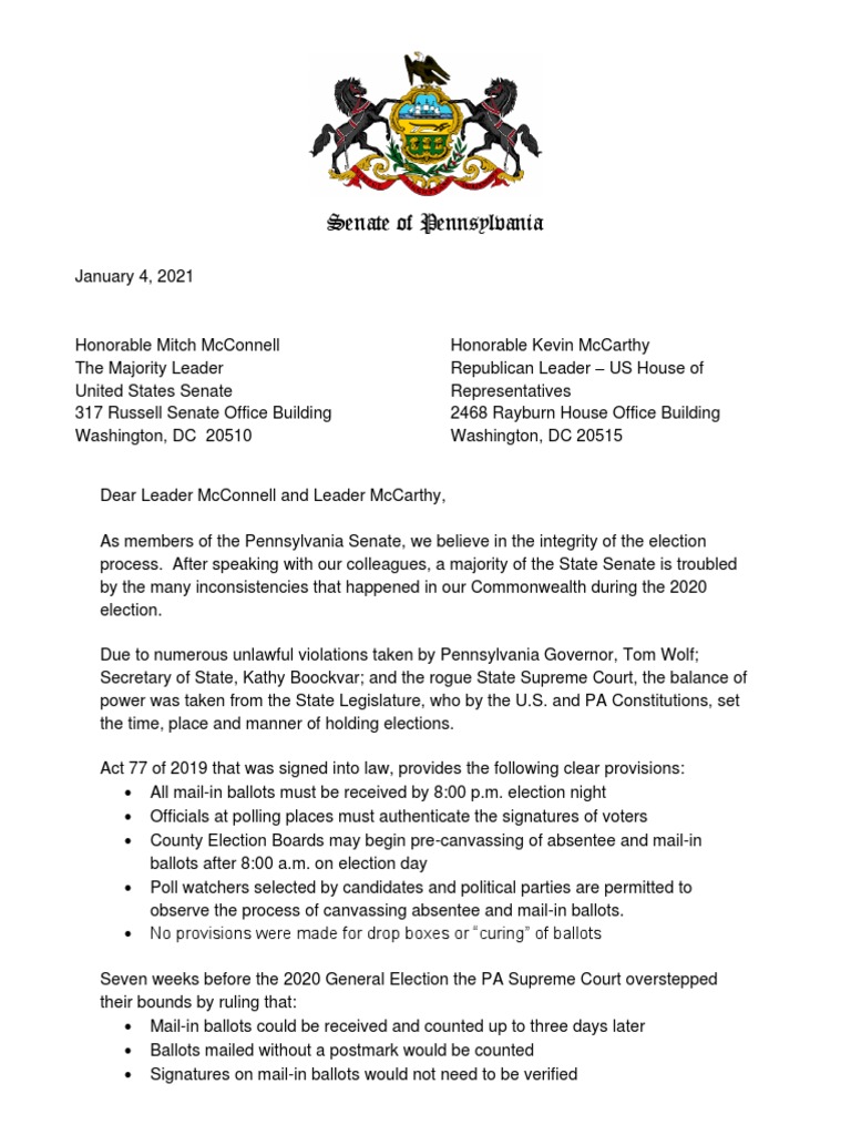 GOP Senate Letter To Congress | PDF | Business