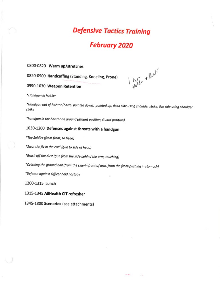 Glendale Police Department Training Documents: 2020 Defensive Tactics | PDF