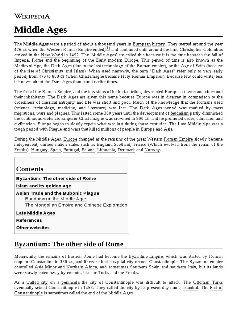 Middle Ages: Byzantium: The Other Side of Rome Islam and Its Golden Age ...