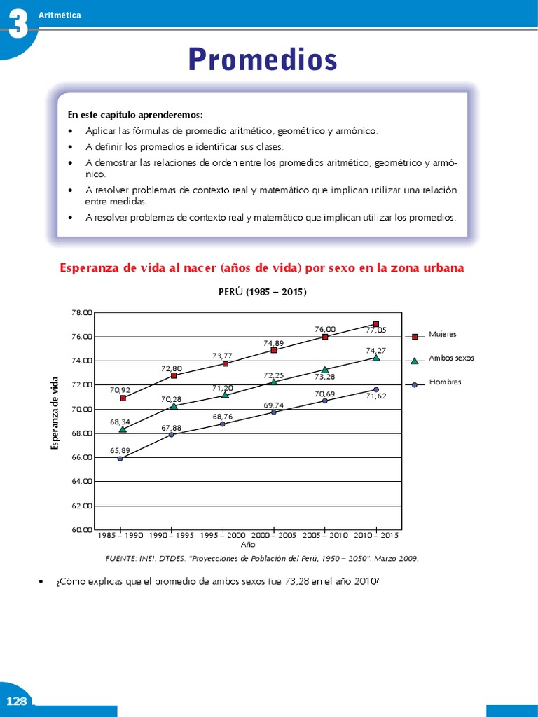 Promedios PDF | PDF | Aritmética | Perú