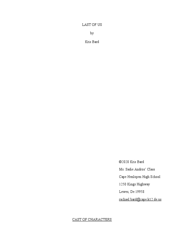 Last+of+Us +script | PDF
