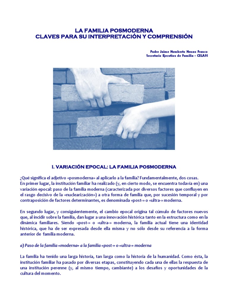 Claves para comprender la familia posmoderna: estructura, funciones y ...