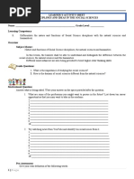 Activity Sheets DISS | PDF | Social Science | Job Interview