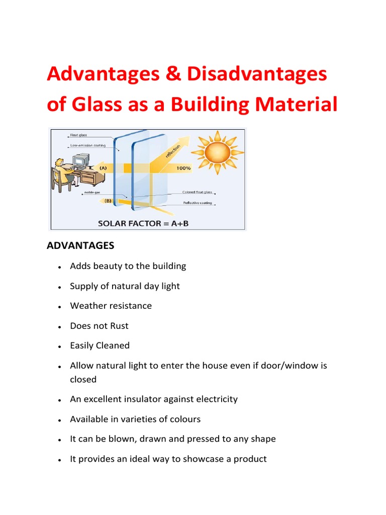 Advantages & Disadvantages of Glass As A Building Material | PDF ...