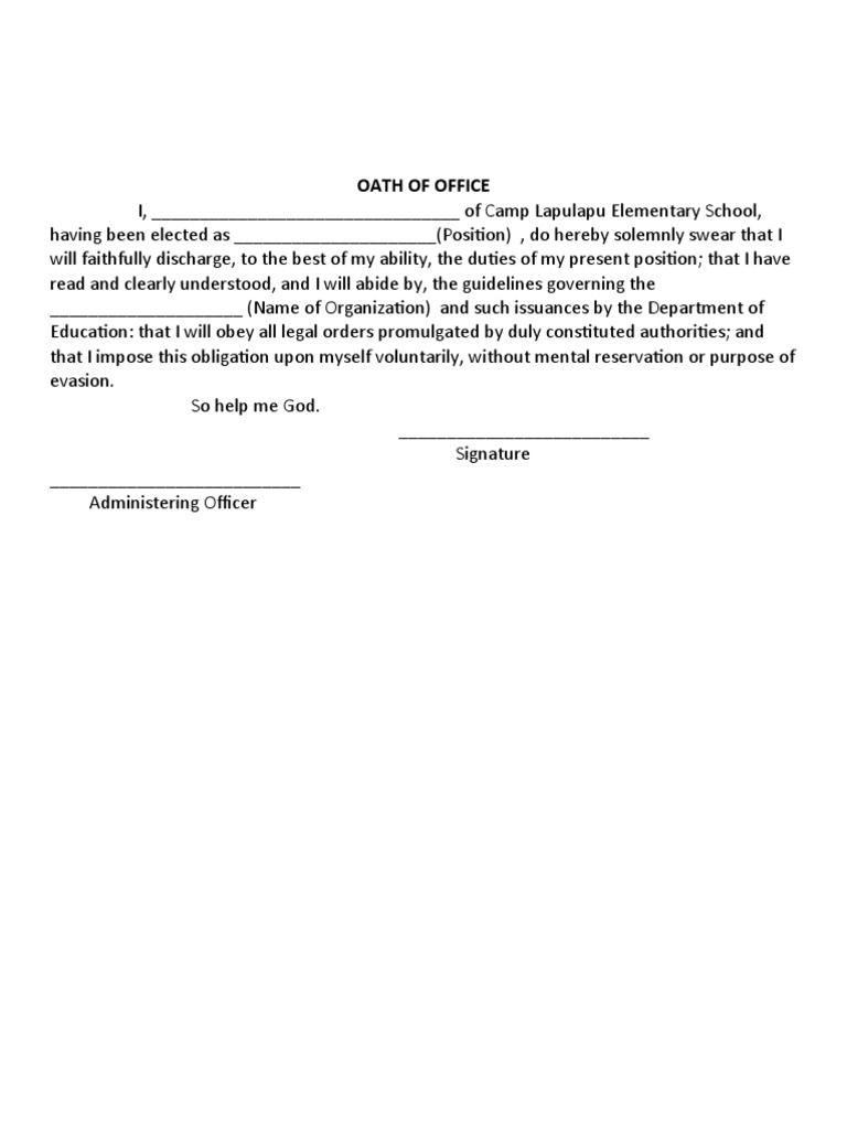 Oath of Office | PDF