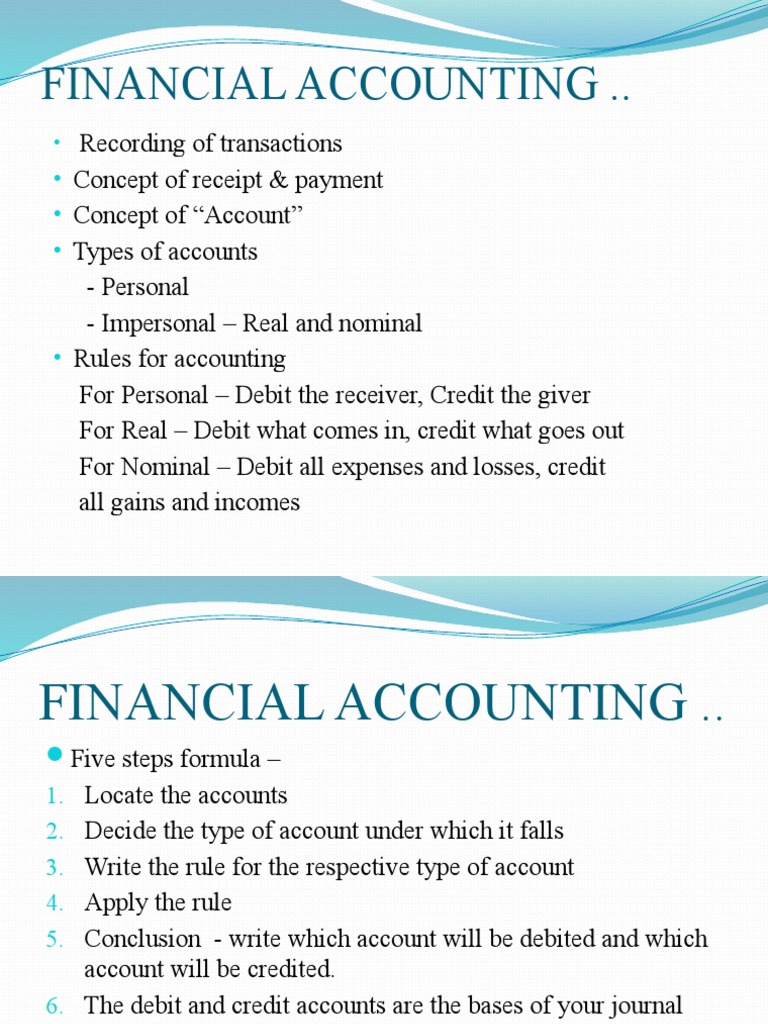 Financial Accounting . | PDF