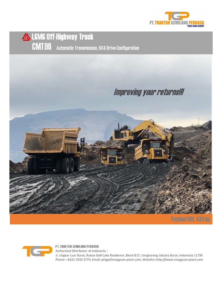 Brosur CMT96 - 60 Ton Payload | PDF | Transmission (Mechanics) | Axle