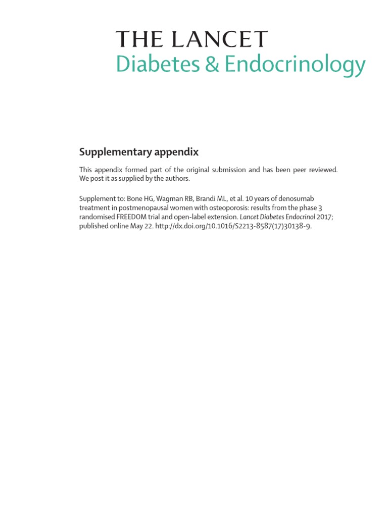 Appendix 10 Denosumab | PDF | Medical Specialties | Clinical Medicine