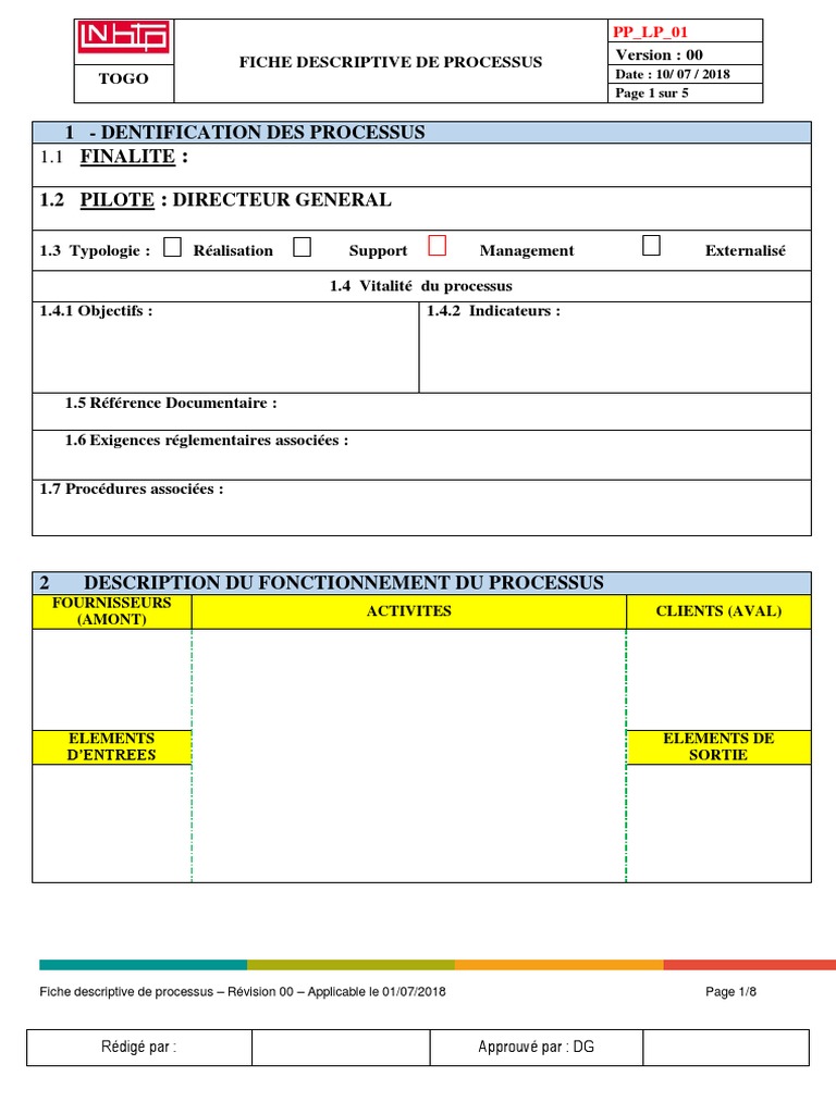 Fiche de Processus Opérationnel | PDF | Business