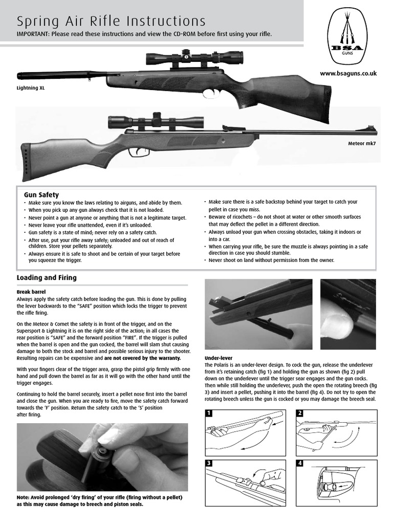 BSA Lightning Air Rifle PDF | PDF | Telescopic Sight | Trigger (Firearms)