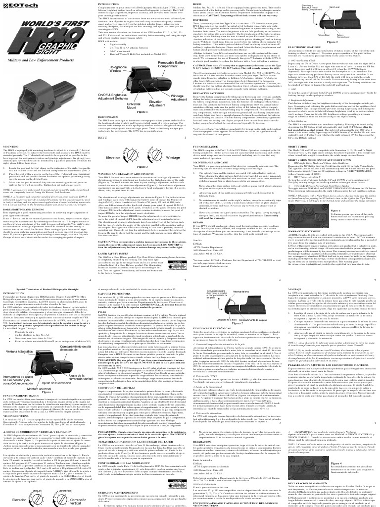 EOTech 511-552 Manual PDF | PDF | Optics | Nature
