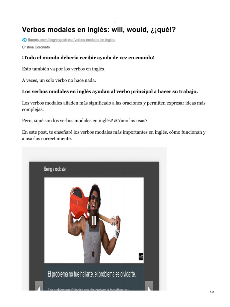 Lista De Verbos Modales En Ingles Y Su Significado English Corner