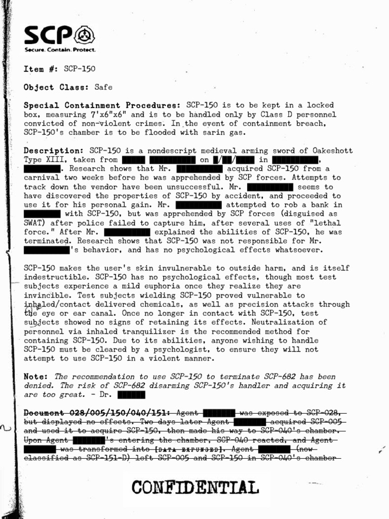 SCP 150 | Download Free PDF | Violence
