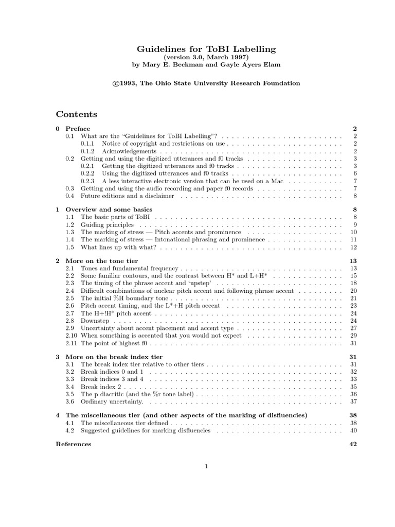 Tobi Labelling Guide v3 | PDF | Stress (Linguistics) | Tone (Linguistics)