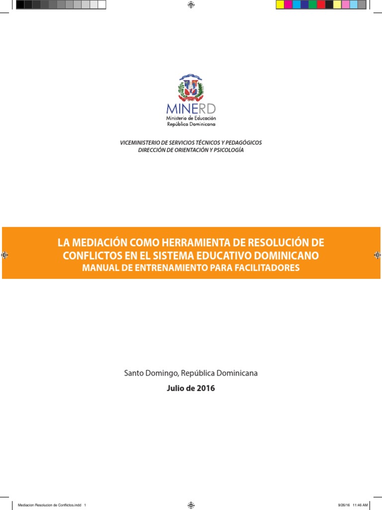 Mediacion Resolucion de Conflictos | PDF | Mediación | Conflicto (proceso)
