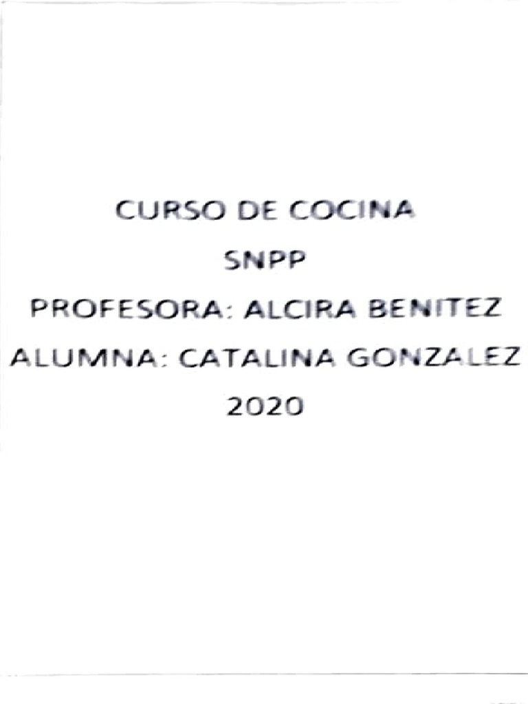 Cocina SNPP | PDF