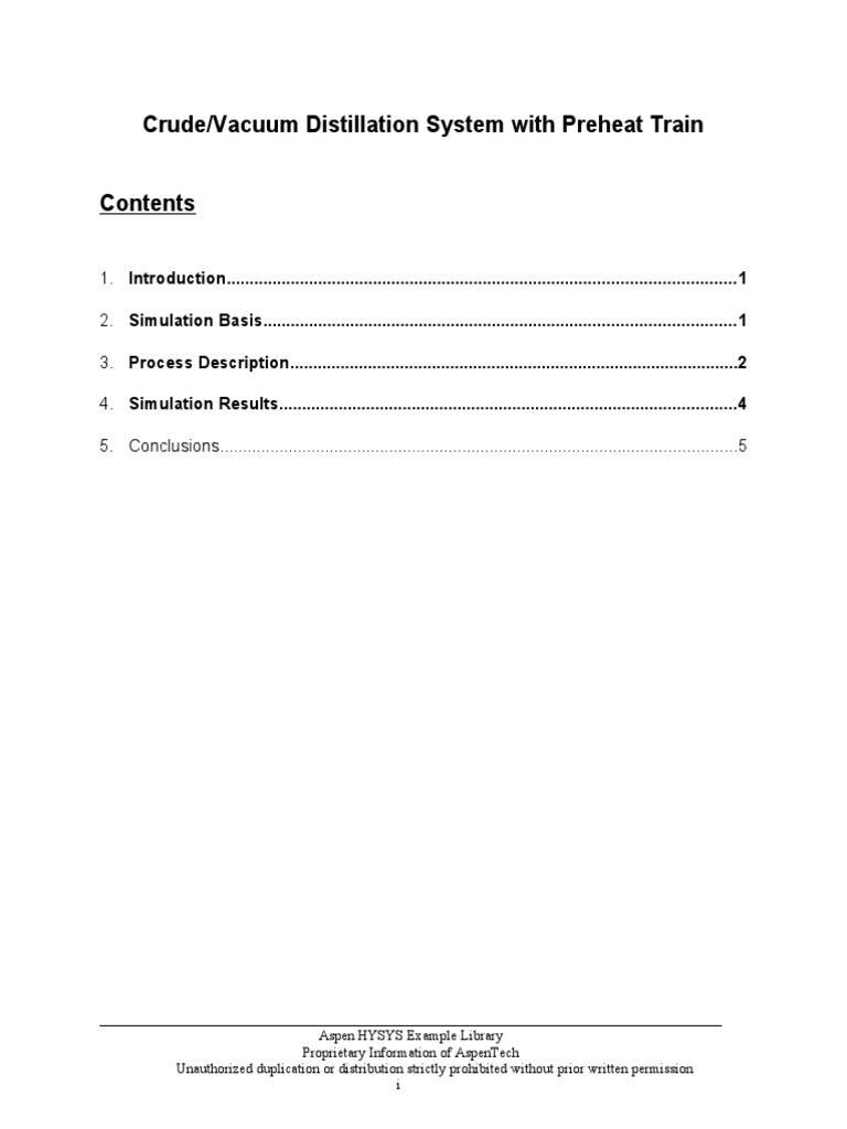 Modeling A Crude Vacuum System With Preheat Train | Download Free PDF ...