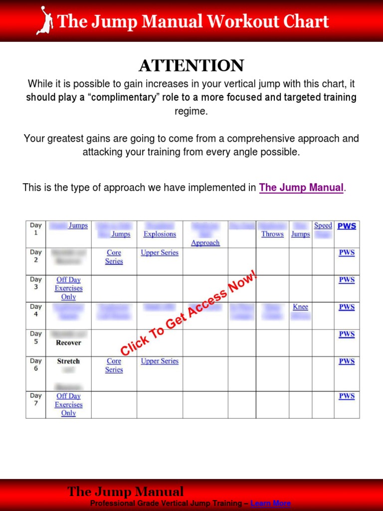 Jump Manual Workout Chart | PDF