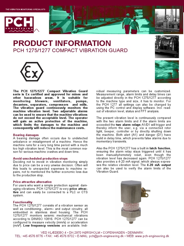Product Information: PCH 1275/1277 Compact Vibration Guard | PDF ...