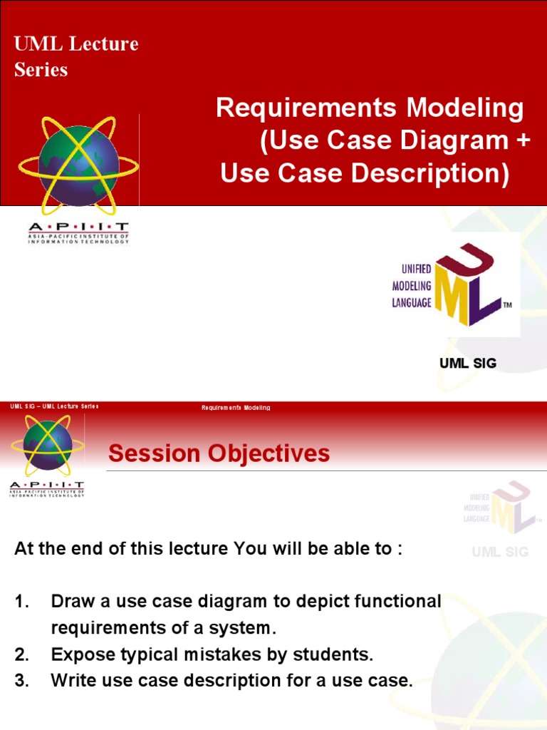 Requirements Modeling (Use Case Diagram + Use Case Description ...