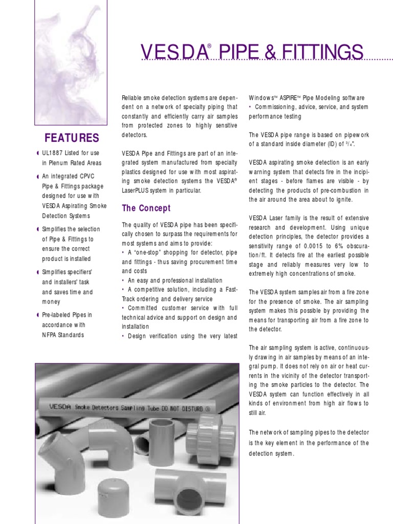 Vesda 18882 Pipe and Fittings PDF | PDF