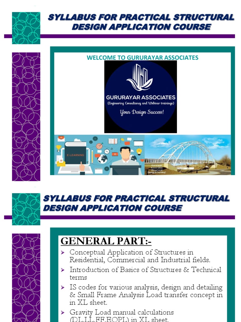 Practical Structural Design Course Syllabus | PDF | Beam (Structure ...