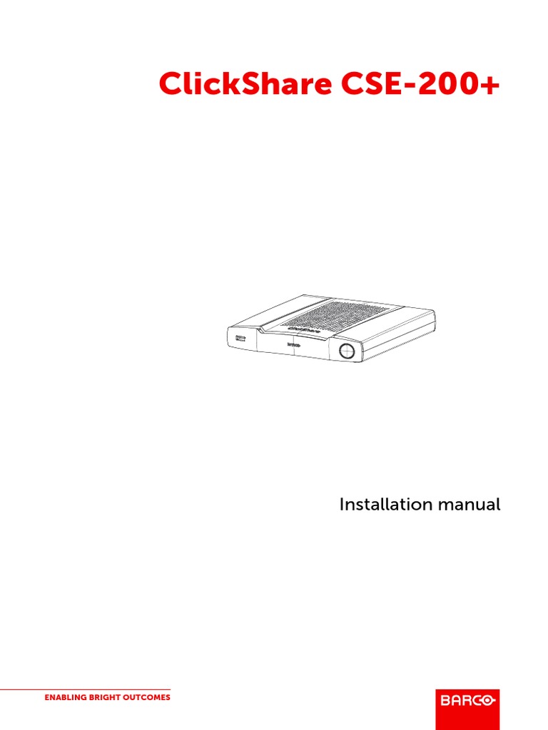 06.2 - Clickshare CSE-200+ - Installation PDF | PDF | License | Indemnity