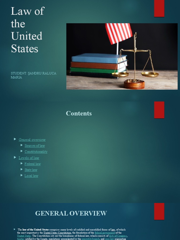 Law of The Usa | PDF | State Law (United States) | Law Of The United States