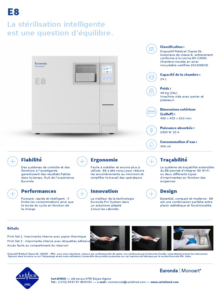 Euronda E8 24L | PDF | Produit d'emballage et papier | Science