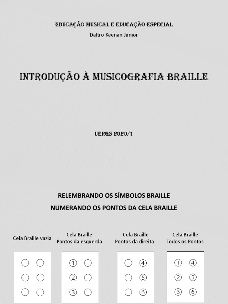 Introdução Musicografia Braille | PDF | Composições musicais | Notação