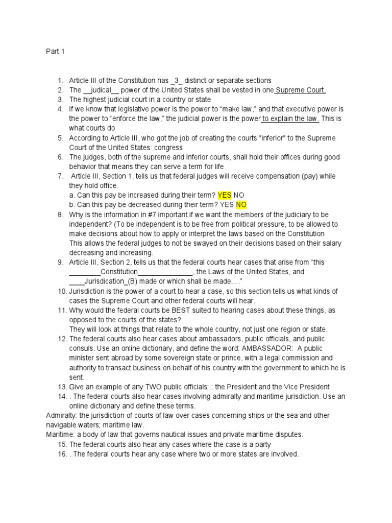 Article III & The Courts | Download Free PDF | Article Three Of The ...