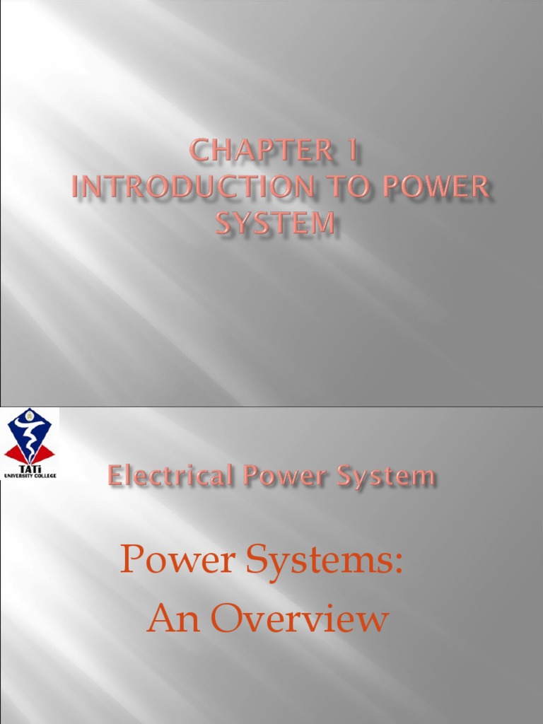 Chapter 1-Introduction To Power System | PDF | Electric Power ...