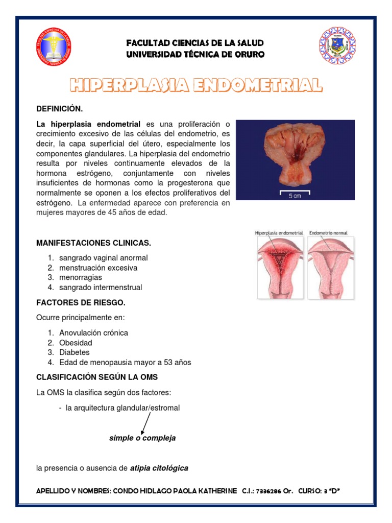 Clasificación de Hiperplasia Endometrial | PDF | Biología | Anatomía