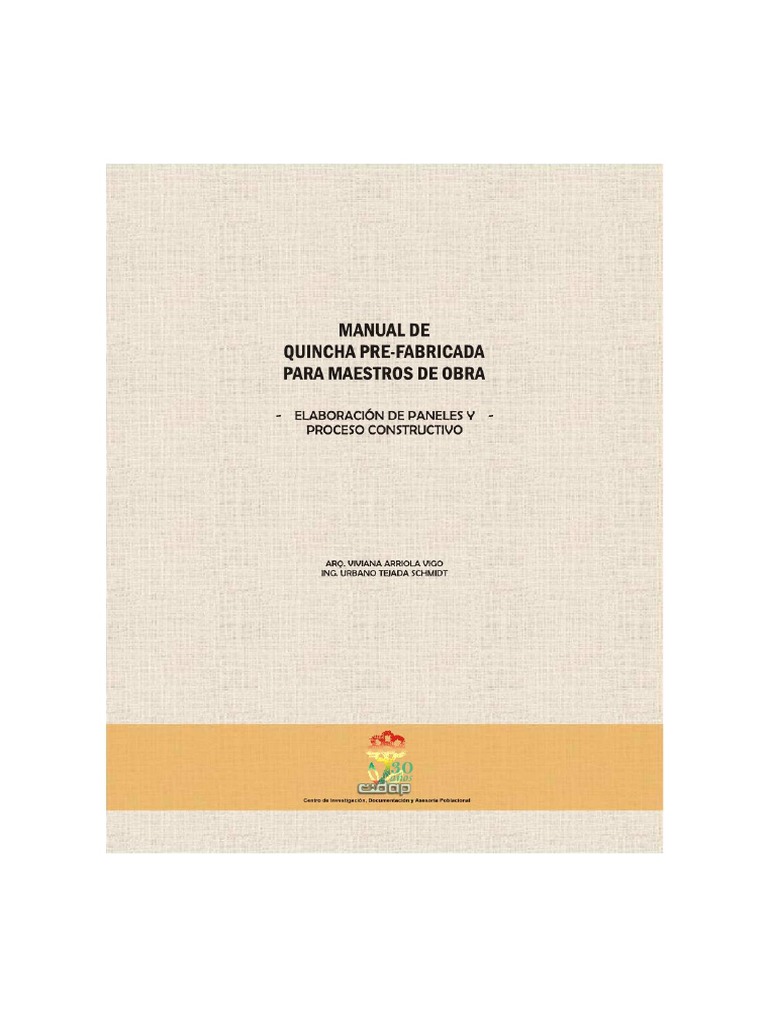 Manual de Quincha Peru PDF | PDF