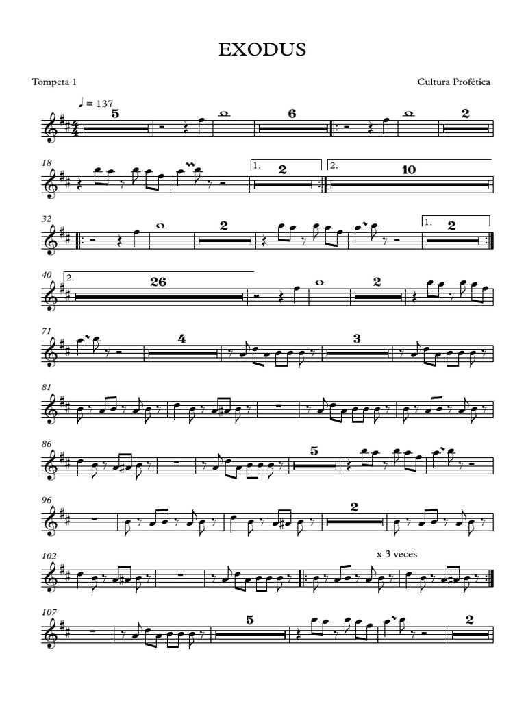 EXODUS TRP 1 Partitura Completa | PDF