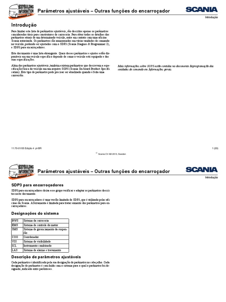 Introducao Scania Technical Information Library Edisp Scania CV Ab PDF ...