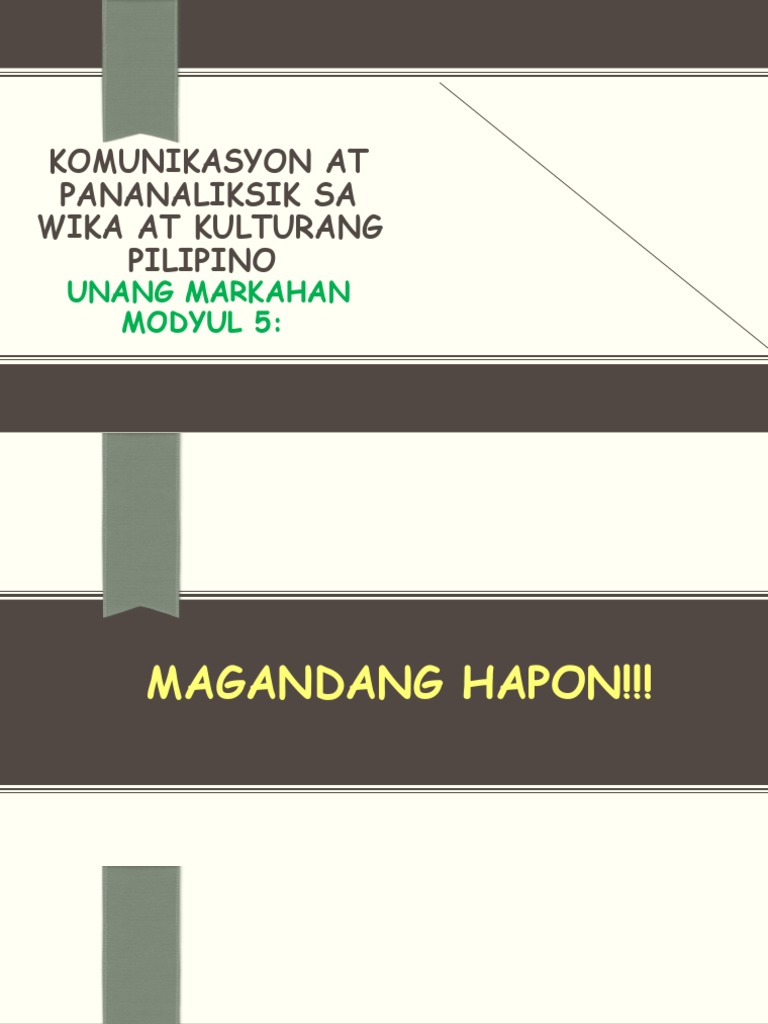 Filipino 11-Module 5 | PDF